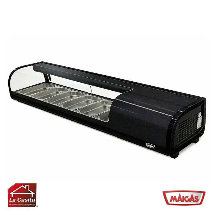 Vitrina Sushi Curva 1.5 mts. Maigas - Somos líderes en ventas